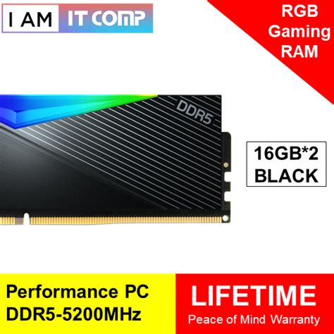 ADATA XPG LANCER RGB 32GB 16GBX2 1 PAIR DDR5 5200MHz U DIMM DESKTOP RAM