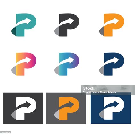 이니셜 P 로고 내부에 화살표가 있는 문자 P 비즈니스 및 물류 로고에 사용할 수 있습니다 알파벳 P에 대한 스톡 벡터 아트 및 기타 이미지 Istock