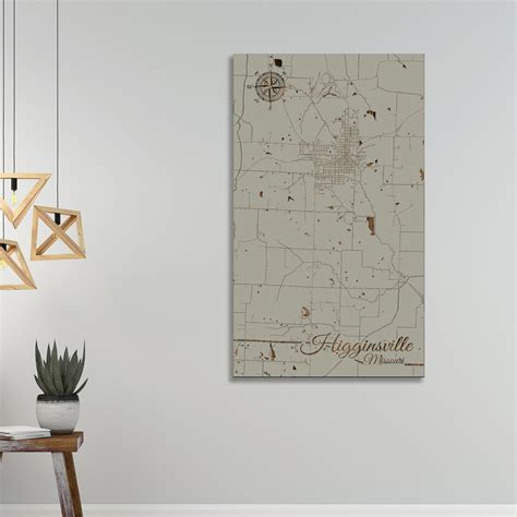 Higginsville Missouri Street Map Fire And Pine