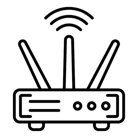 Premium Vector Wifi Router Icon Outline Wifi Router Vector Icon For