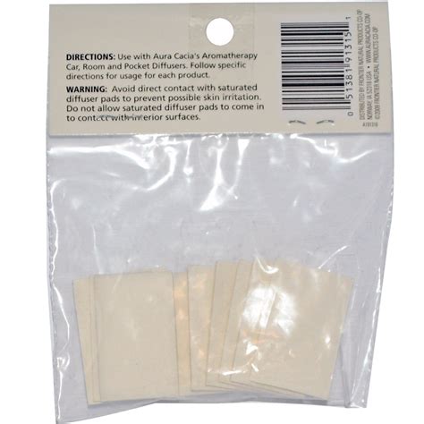 Aura Cacia Aromatherapy Diffuser Refill Pads 10 Refill Pads