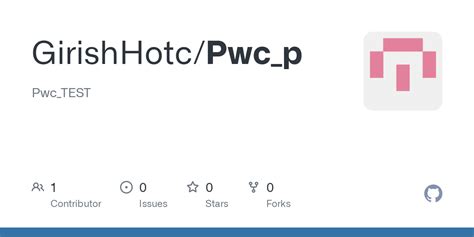 GitHub GirishHotc Pwc P Pwc TEST
