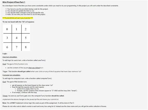 Solved Mini Project Two Part As A Developer Most Of The Chegg