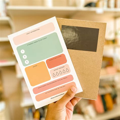 Daily Notepad Planner Half Sheet Planner Todo List Etsy