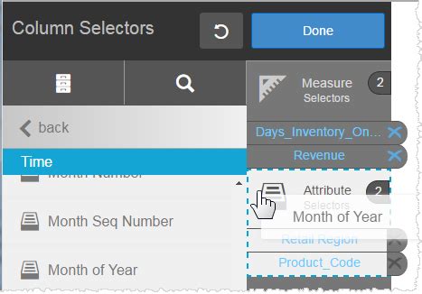 Create Column Selectors