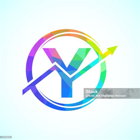 이니셜 알파벳 Y 로고 디자인에 화살표가 포함되어 있습니다 금융 또는 성공 로고 개념입니다 회계 업무 및 회사 정체성을 위한 로고 개념에 대한 스톡 벡터 아트 및 기타