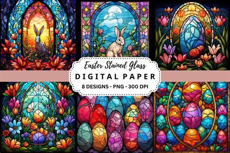 Easter Stained Glass Background Graphic By Pcudesigns · Creative Fabrica
