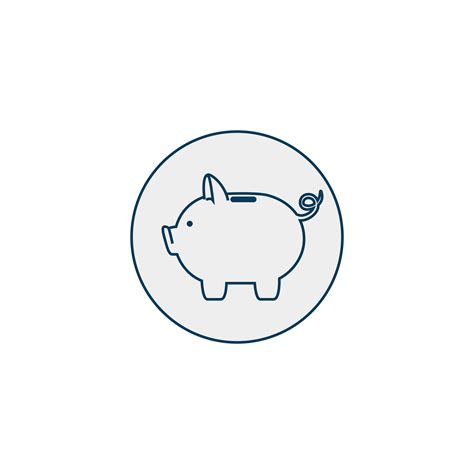 Piggy Bank Line Style Icon Vector Art At Vecteezy