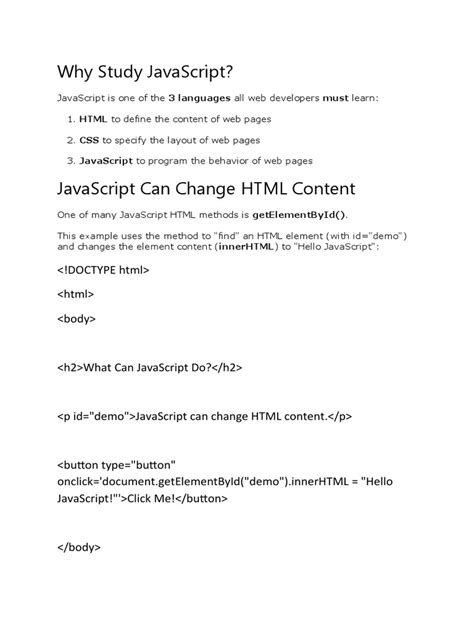 java script notes pdf