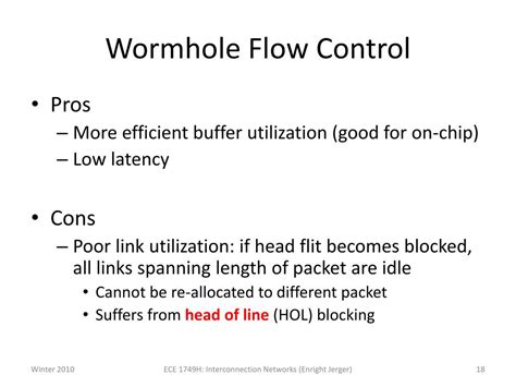PPT ECE H Interconnection Networks For Parallel Computer Architectures Flow Control