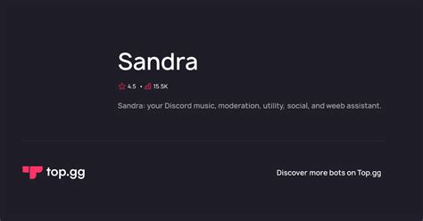 Add Sandra Discord Bot The 1 Discord Bot And Discord App List