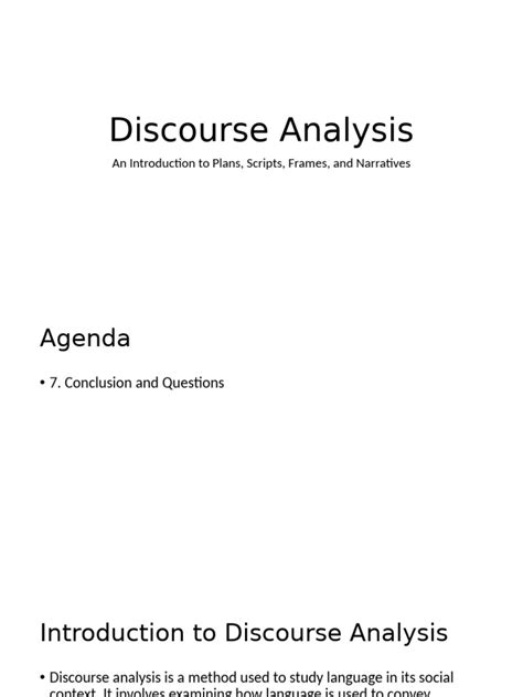 Discourse Analysis Presentation Pdf