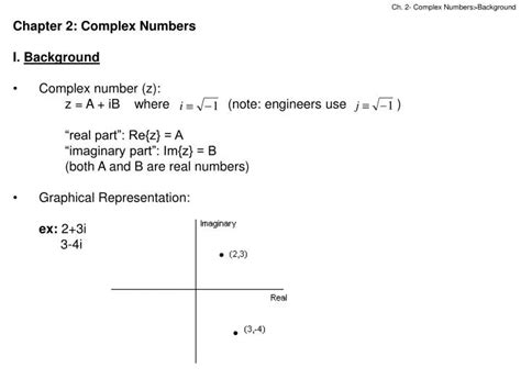 PPT Chapter Complex Numbers I Background Complex Number Z PowerPoint Presentation ID