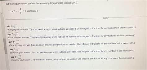 [solved] attached is a trigonometry question find the exact value of