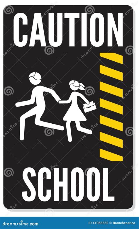 Warning School Sign Stock Vector Illustration Of Copyspace 41068552