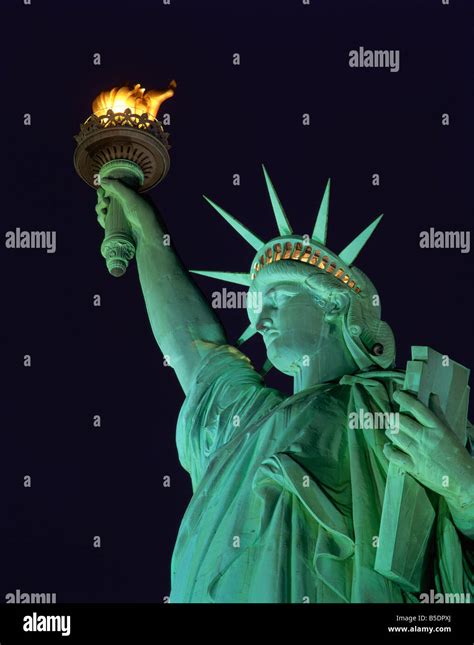 New York Statue Of Liberty At Night