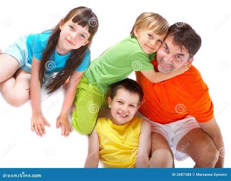Tio Com Sobrinho E Sobrinha Foto de Stock Imagem de siblings crianças 2687388