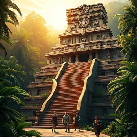 Ancient Mesoamerican Temple Rises From Tropical Ju Ai Art