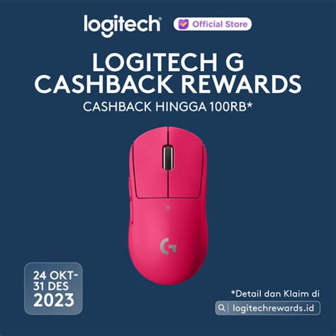 Promo Logitech G Pro X Superlight Mouse Gaming Wireless E Sports Magenta Cicil X Jakarta