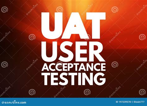 Uat User Acceptance Testing Acronym Technology Concept Background
