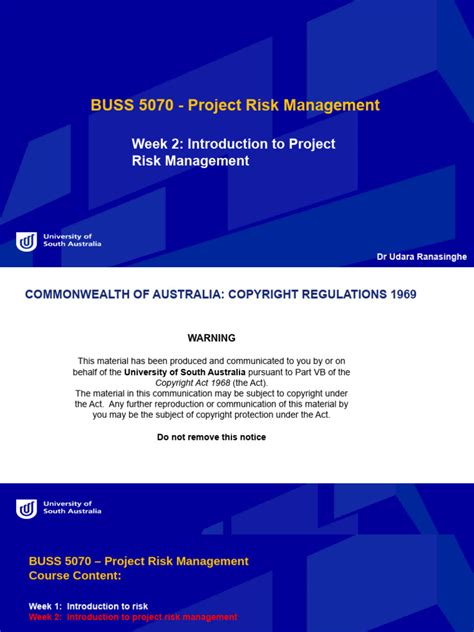 Buss 5070 Project Risk Management Week 2 With Answers Pdf Risk Management Risk