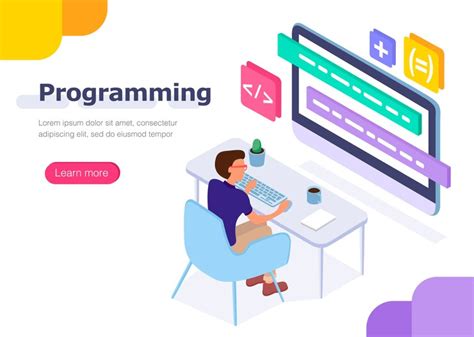Premium Vector Programmer At Work