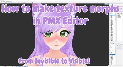 [pmx Editor] How To Make Texture Morphs [tutorial] By Astria Mmd On Deviantart