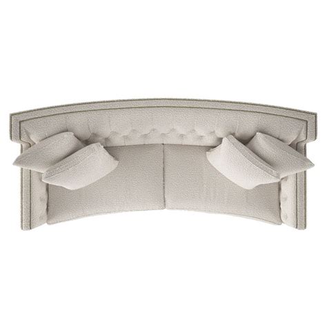 Candace Sofa Elegant Crescent Design With Nailhead Trim And Button T