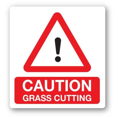 Caution Grass Cutting Farm Signs