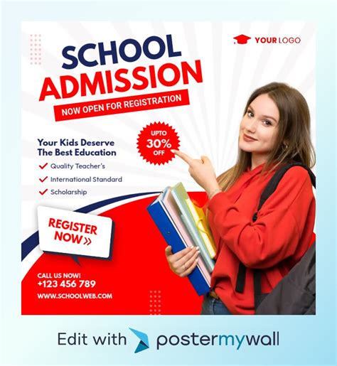 72 3k Free School Poster Templates Admission Open Post Design For