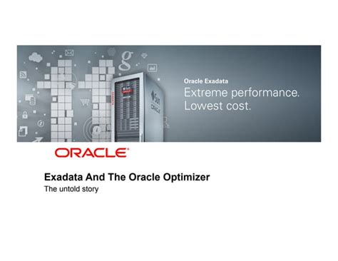 exadata and the oracle optimizer the untold story pdf databases