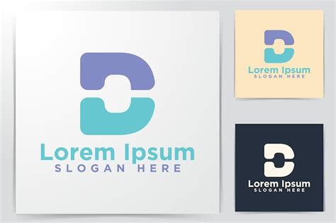 추상 문자 D 로고 디자인 벡터 일러스트 레이 션 무료 벡터