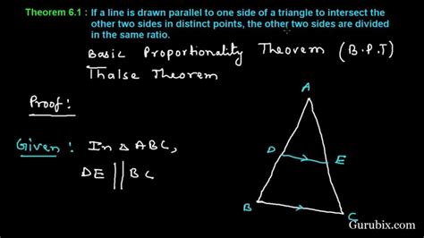 theorem 6 1 basic proportionality theorem thalse theorem ch 6