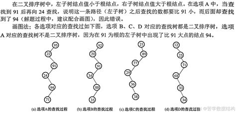 25版王道数据结构课后习题详细分析 第七章查找 7 3树形查找 cpu数据通路王道课后答案 csdn博客