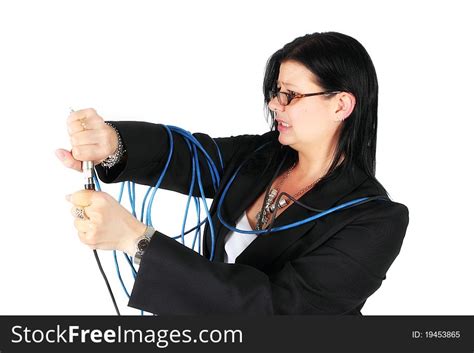 Woman Plugging In Cables Free Stock Images Photos Stockfreeimages Com