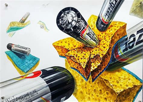 오늘미술학원 강서 고2 예비반 기초디자인 수업작 열심히 그림 그리는 오늘미술학원 예비반 학생작