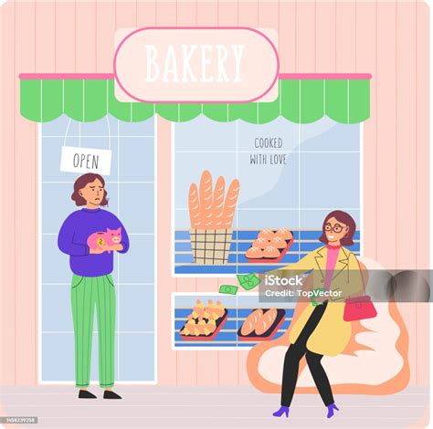 Toko Roti Papan Nama Etalase Dengan Roti Gadis Malang Dan Wanita Sukses