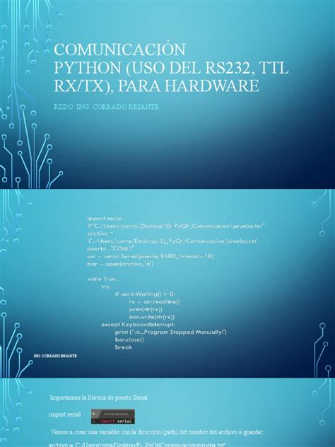 Python Comunicacion Pdf Métodos Y Materiales De Enseñanza Tecnología