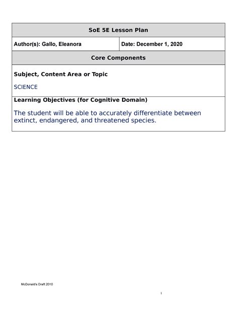7e Lesson Plan Final Soe 5e Lesson Plan Authors Gallo Eleanora