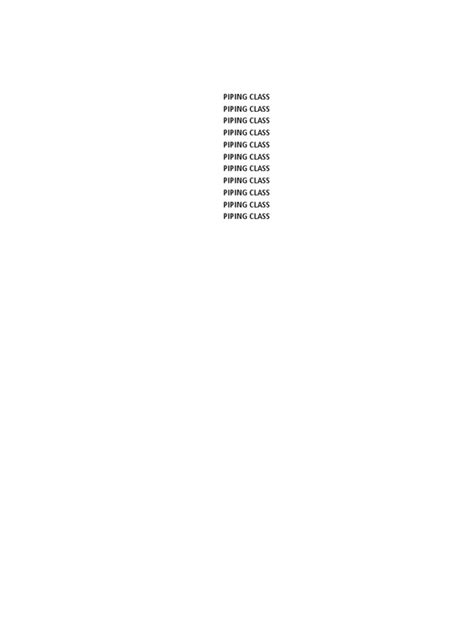 Piping Class Pdf