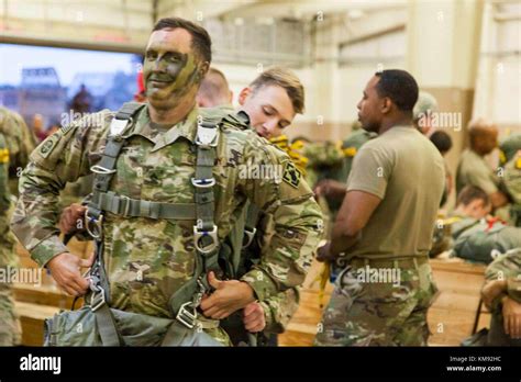 Us Army Cpl Eric Bour 57 Sapper Company Receives Jumpmaster Personnel Inspection During The