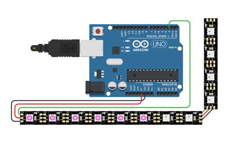 Circuit Design Neopixel Pattern Tinkercad