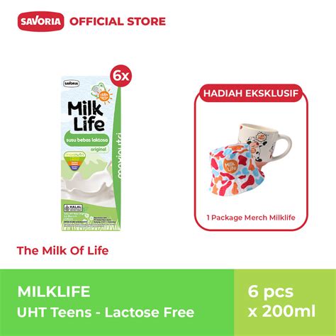 Jual Milklife Uht Teens Lactose Free 6 Pcs X 200ml Package Merch Prj