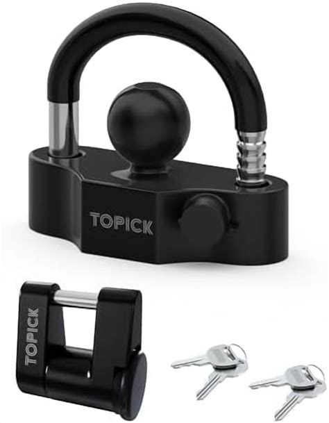 Universal Trailer Hitch Lock Set Includes Heavy Duty Coupler Ball Lock