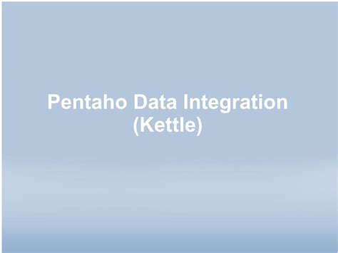 pdf pentaho data integration with kettle dokumen tips