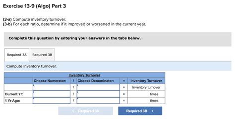 solved required information exercise 13 9 algo analyzing