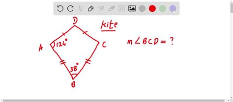 Solved A B € And As Shown Below A Kite Has Vertices Find The Size Of Angle Bcd Give Your