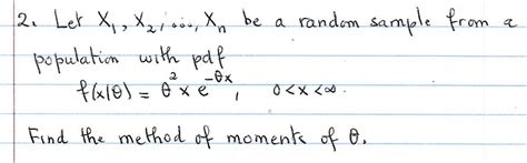 solved let x1 x2 dots xn ﻿be a random sample from a
