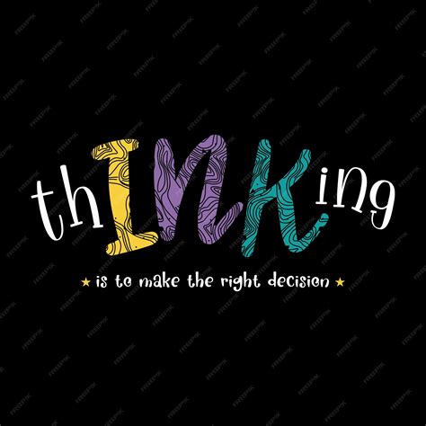 Premium Vector Thinking Slogan Illustration Art For T Shirt Prints