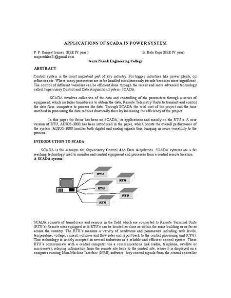 Application Of Scada In Ps Pdf Scada Computer Engineering
